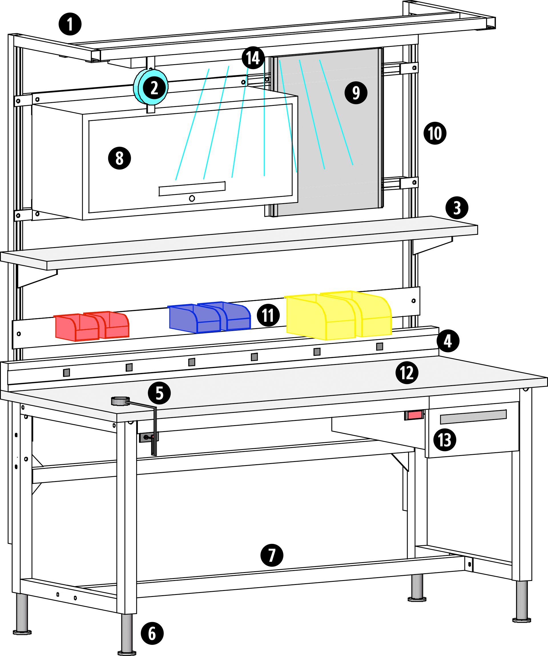 Adjustable / Heavy-Duty Workbenches from Teclab